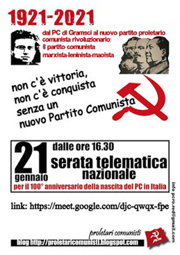 En el 100 Aniversario de Fundación del Partido Comunista de Italia ...